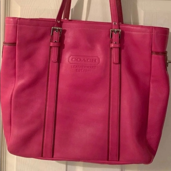 Coach | Bags | Gorgeous Pink Coach Leather Tote Bag | Poshmark
